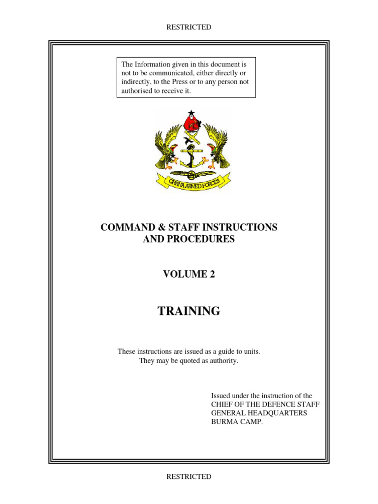 Csip Vol 2 (TRG) | PDF | Corps | Regiment