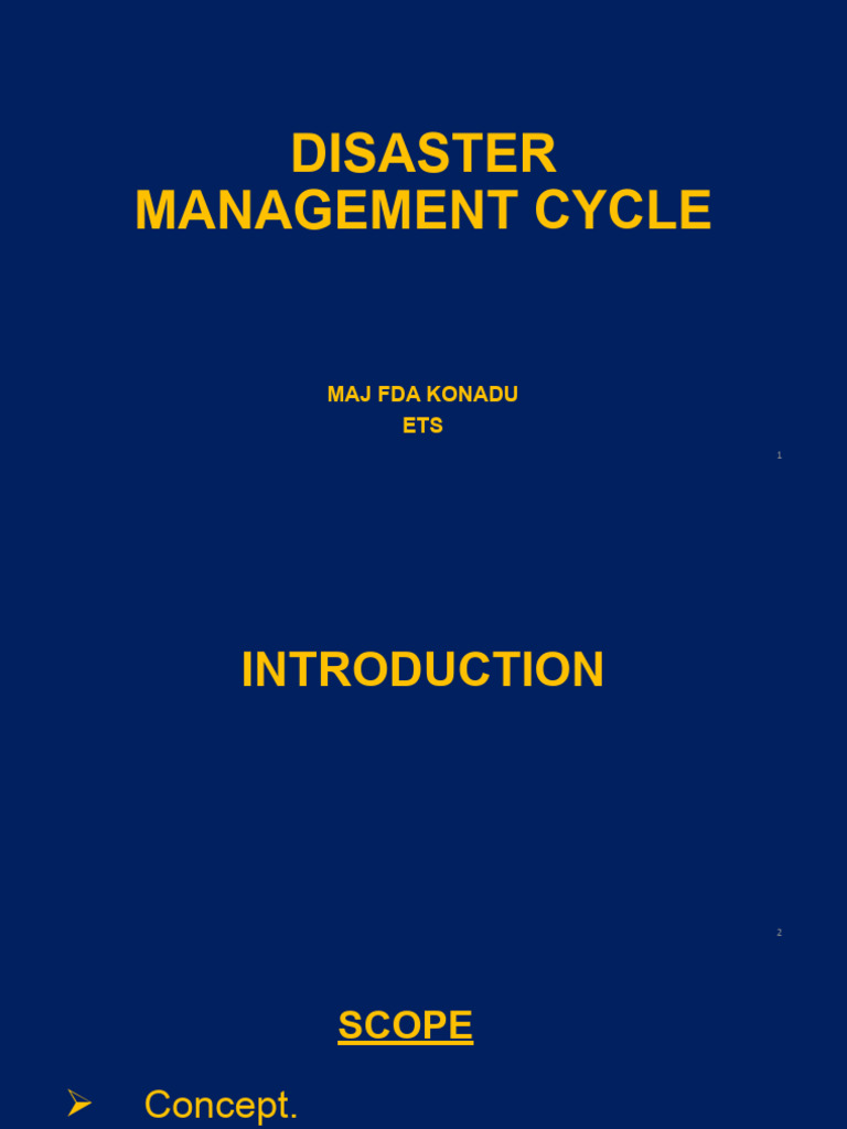 3 Disaster Management Cycle | PDF | Emergency Management | Hazards