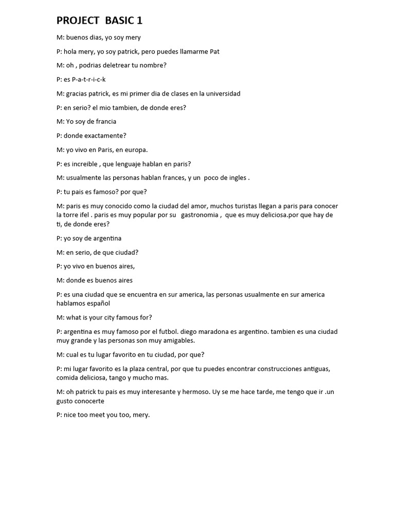 Project Basic 1 | PDF