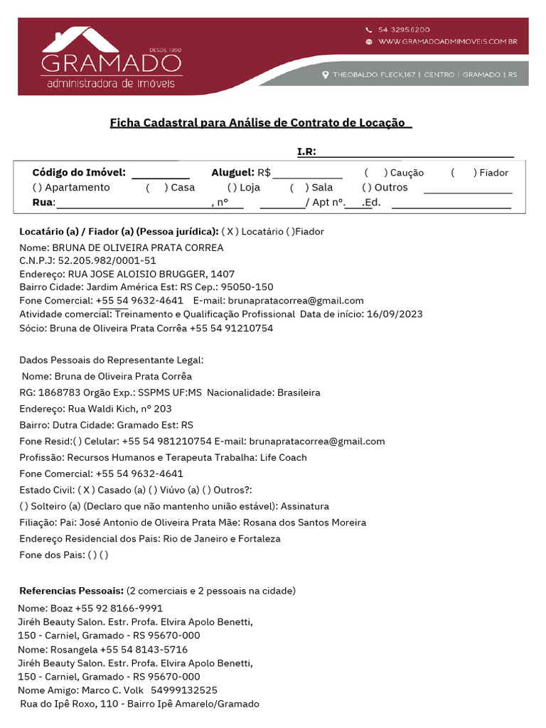 Documentação para Locação de Imóvel | PDF | Aluguel | Direito Comum