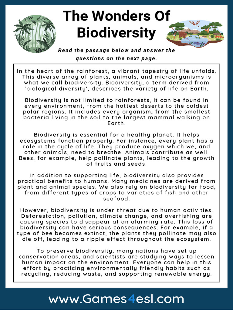 Biodiversity | PDF | Biodiversity | Human Impact On The Environment