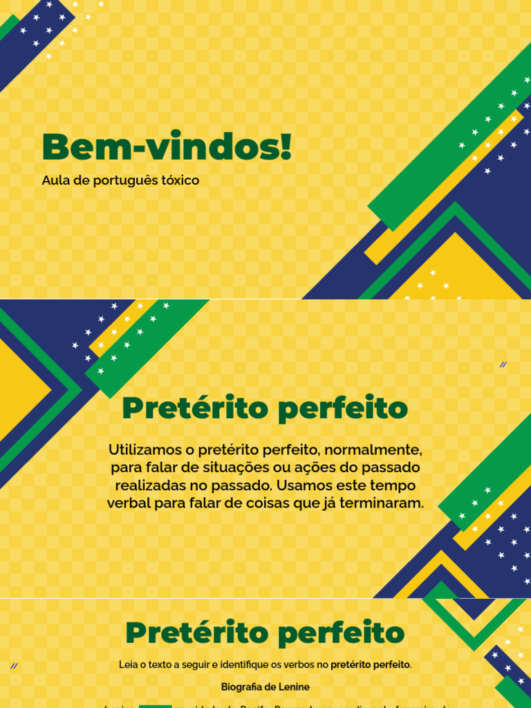 Aula 18 Pretérito Perfeito Passado Verbos Regulares e Irregulares | PDF