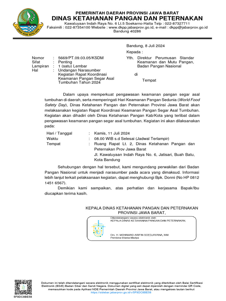 SURAT UNDANGAN RAKOR KEAMANAN PANGAN 2024 Bapanas Rev 08072024 012756 ...