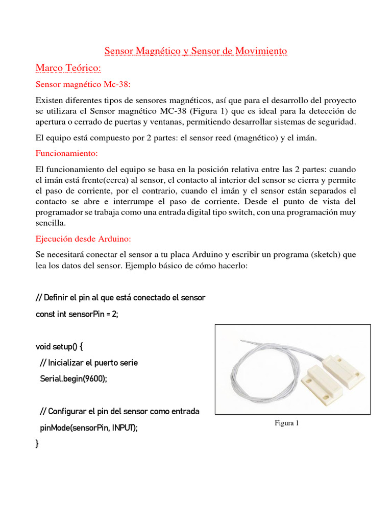 Sensor Magnético y Sensor de Movimiento | PDF | Diodo emisor de luz ...