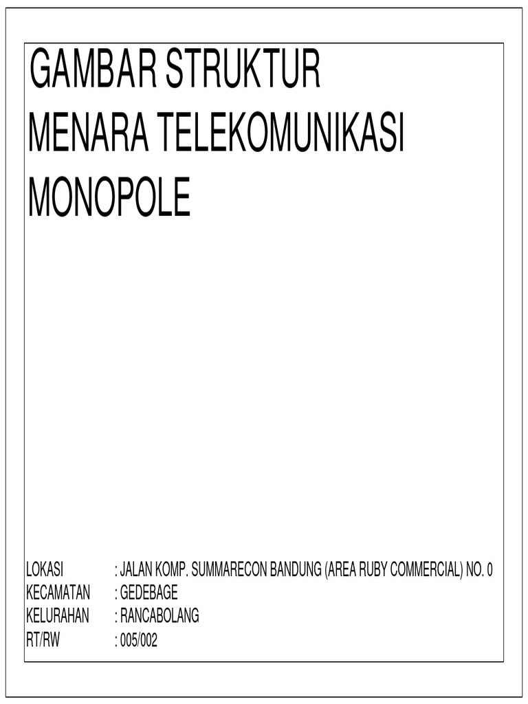 Gambar Struktur Tower 25 M | PDF | Units Of Measurement | Physical ...