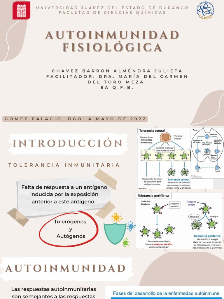 Autoinmunidad Fisiológica | PDF | Enfermedad autoinmune | Trastornos ...