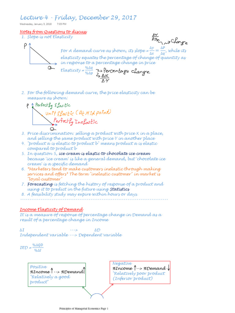 Economics Lecture 4 | PDF | Demand | Elasticity (Economics)