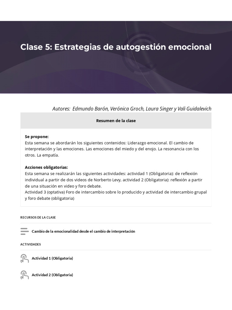 Clase 5 Estrategias de Autogestion Emocional kCV0NUnX | PDF | Las emociones | Ira