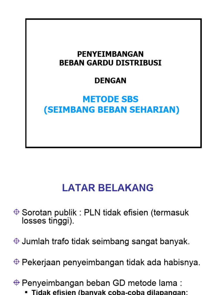 Penyeimbangan Beban SBS | PDF
