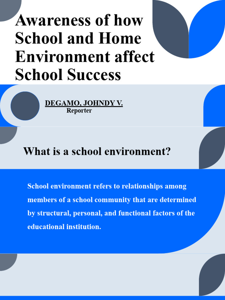 1.1 Awareness of School and Home Environment | PDF | Learning ...
