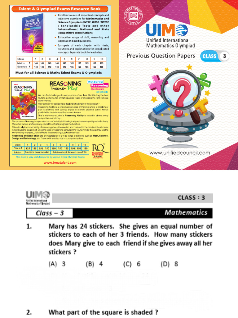 Class 3 Mathematics Worksheet | PDF