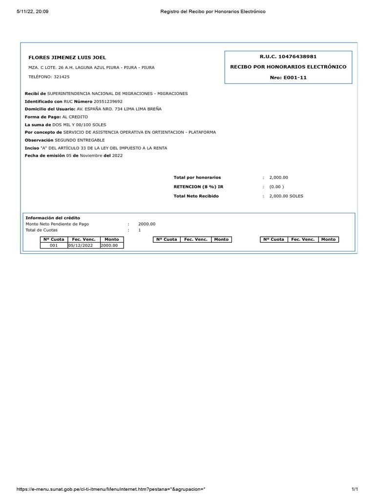 Sunat - Menú Sol | PDF