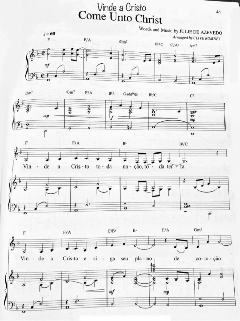 Vinde A Cristo - Julie de Azevedo1989 | PDF