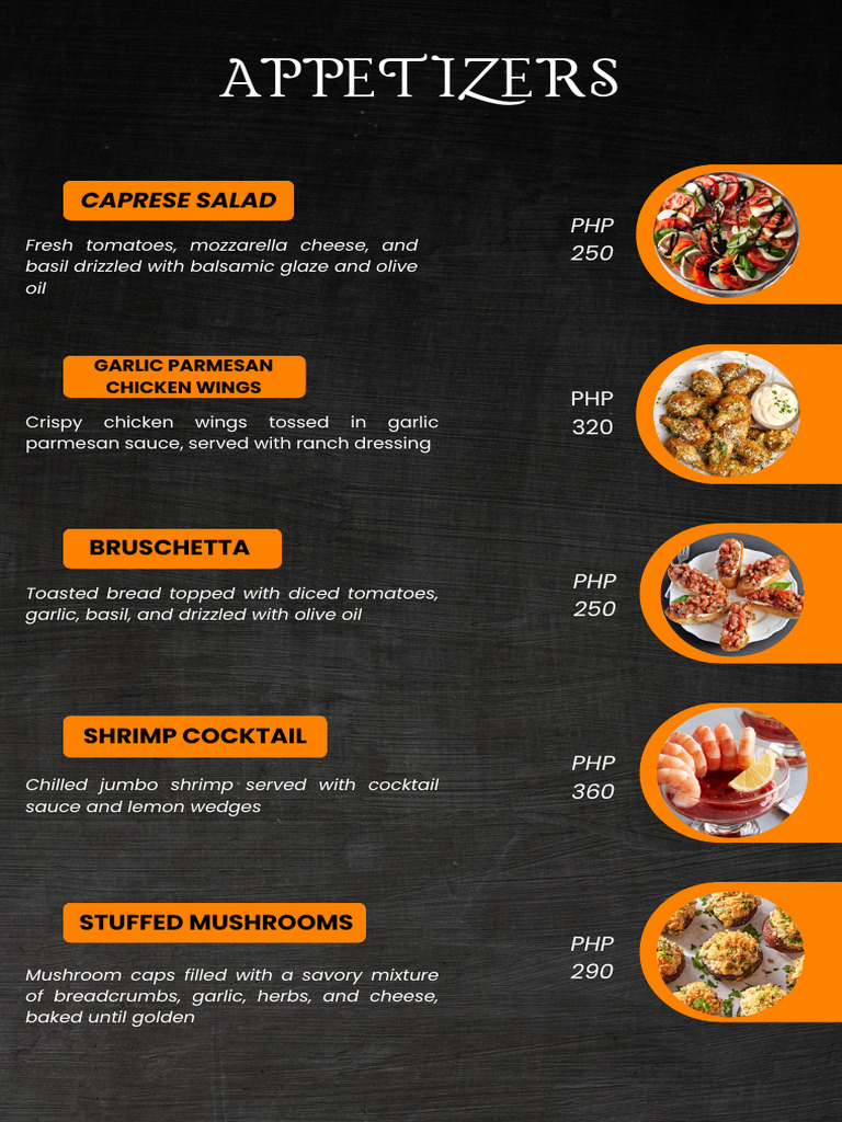 FBS Restaurant Menu | PDF | Foods | Cuisine