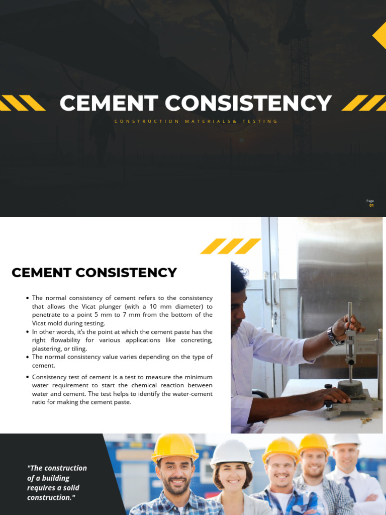 Cement Consistency | PDF | Cement | Concrete