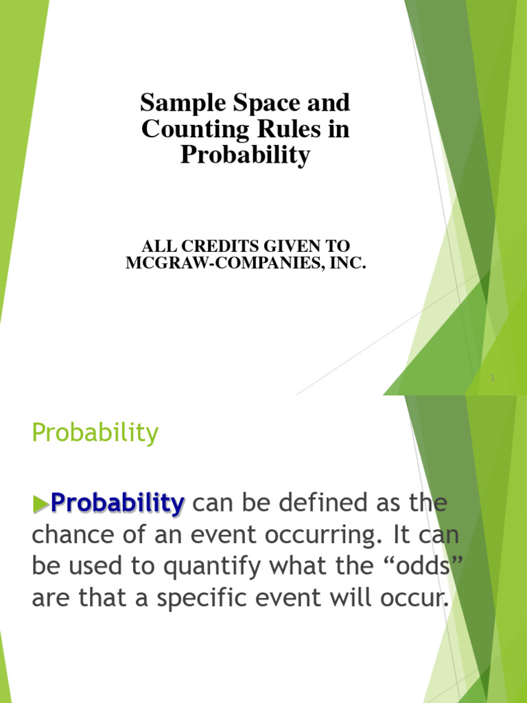 Sample Space and Counting Probability | PDF | Probability | Probability ...