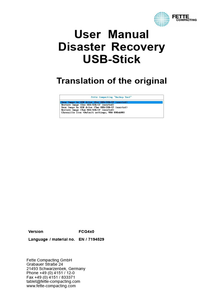 Desaster Recovery ENG | PDF | Usb Flash Drive | Backup