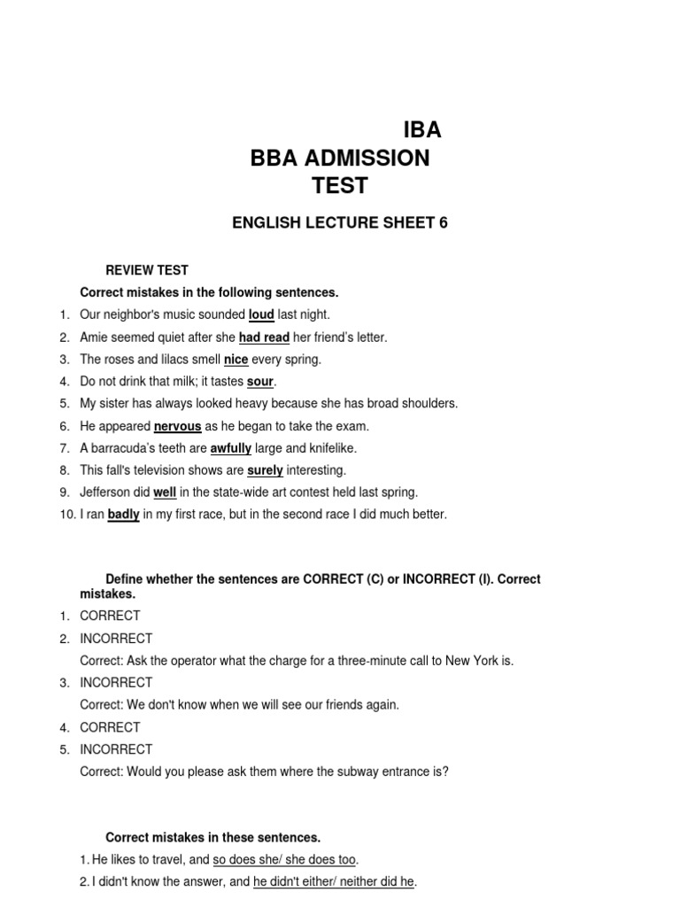 Bba English Lecture 6 Solution | PDF