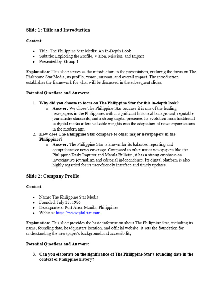 Philippine Star Reviewer | PDF | Media (Communication) | Journalism