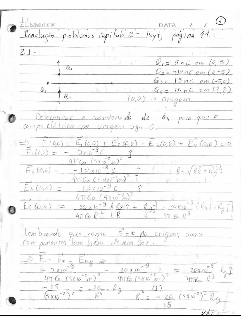 PDF Resoluao Lista Capitulo 2 Eletromagnetismo Hayt Compress | PDF