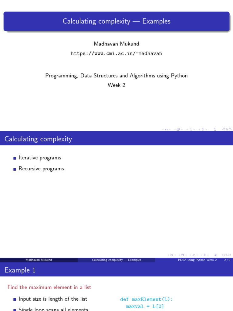 Lecture 23 Calculating Complexity Pdf Algorithms And Data 8302