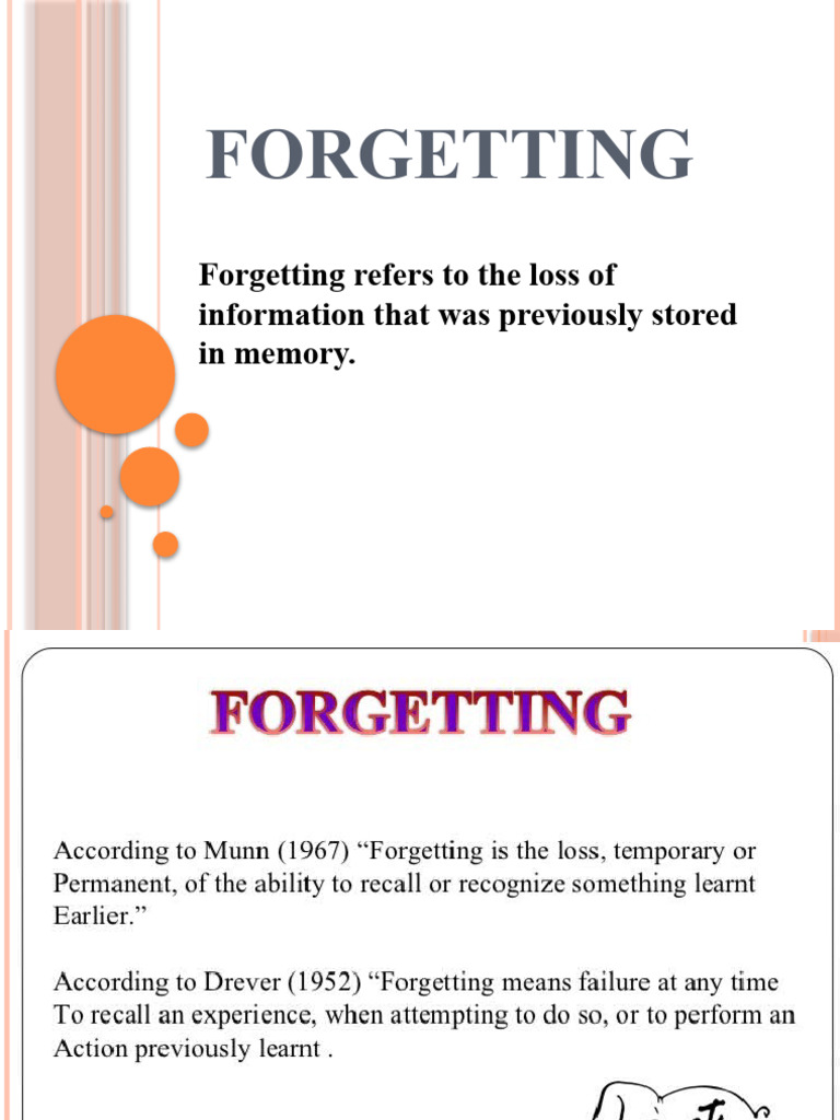 Forgetting | PDF