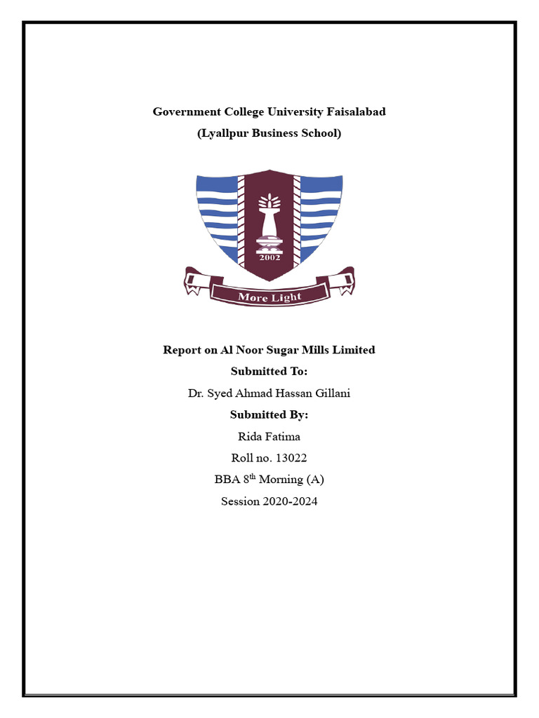 Al-Noor Final IB Report | PDF | Expense | Revenue