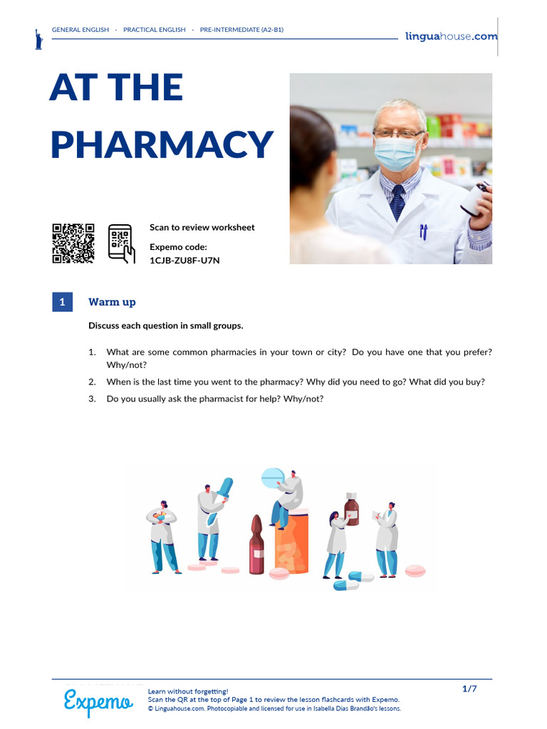 English Vocabulary for Pharmacy Use | PDF | Pharmacist | Pharmacy