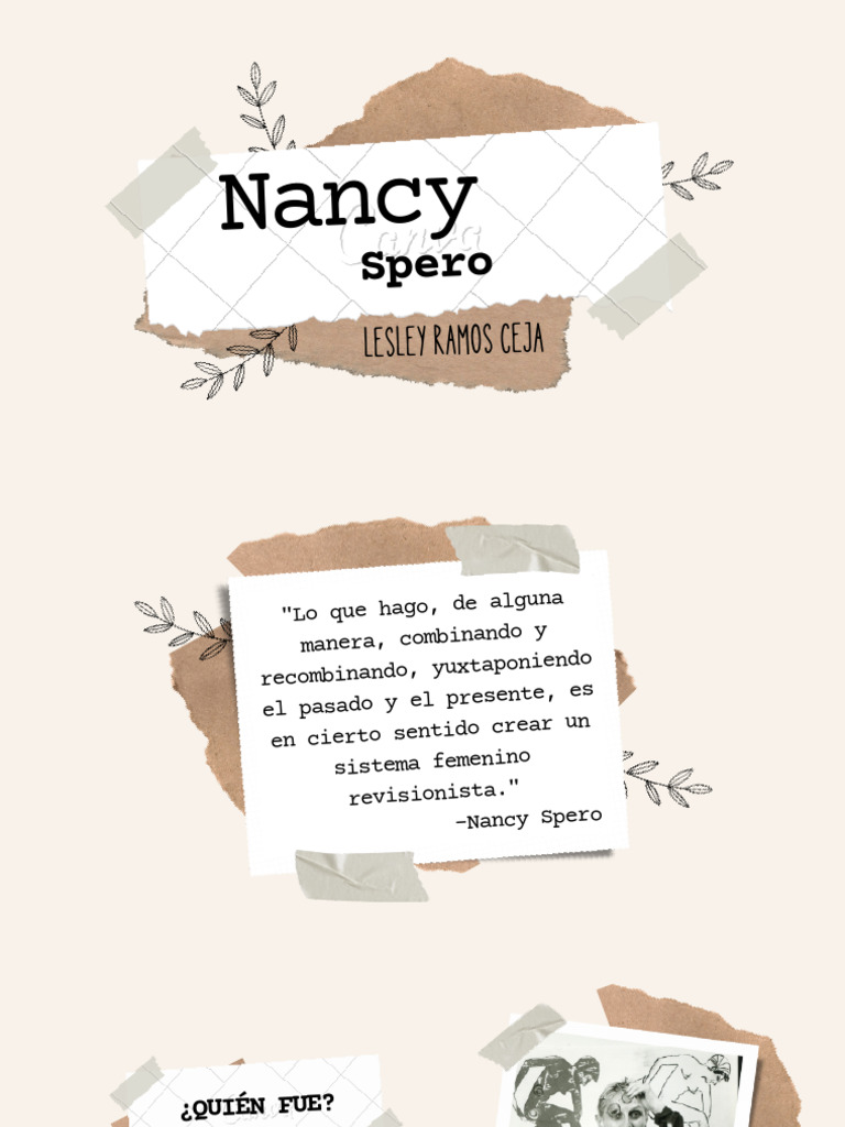 Nancy Spero: Arte y Feminismo en Acción | PDF | Libros para ...