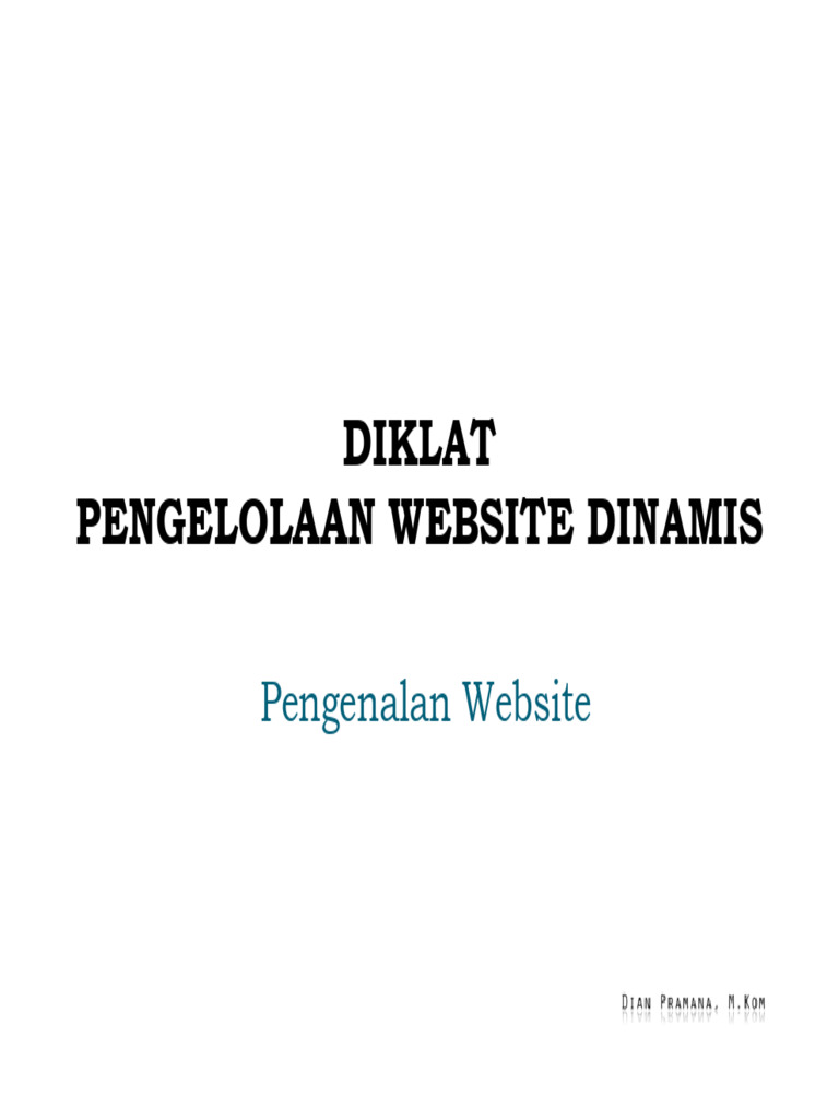 A. Pengenalan Website | PDF | Bisnis | Komputer