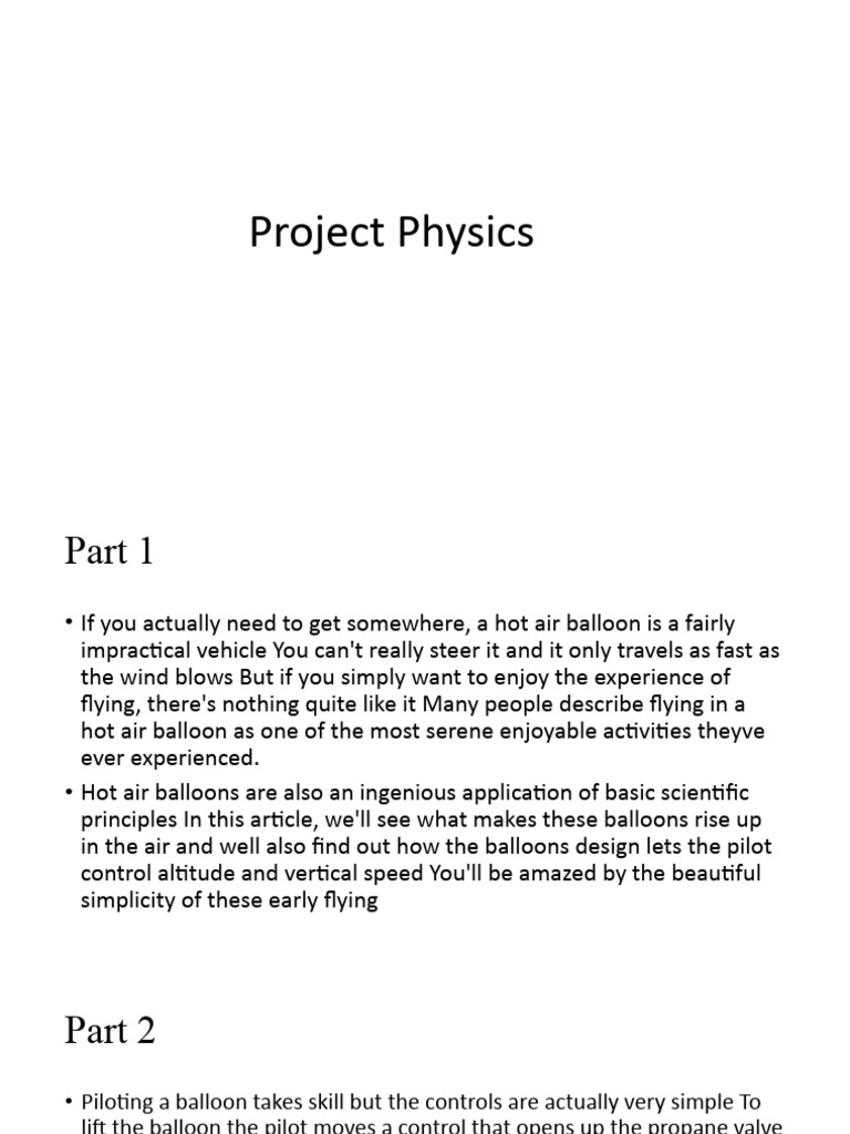 Hot Air Ballooning Basics | PDF | Mechanical Engineering | Flight