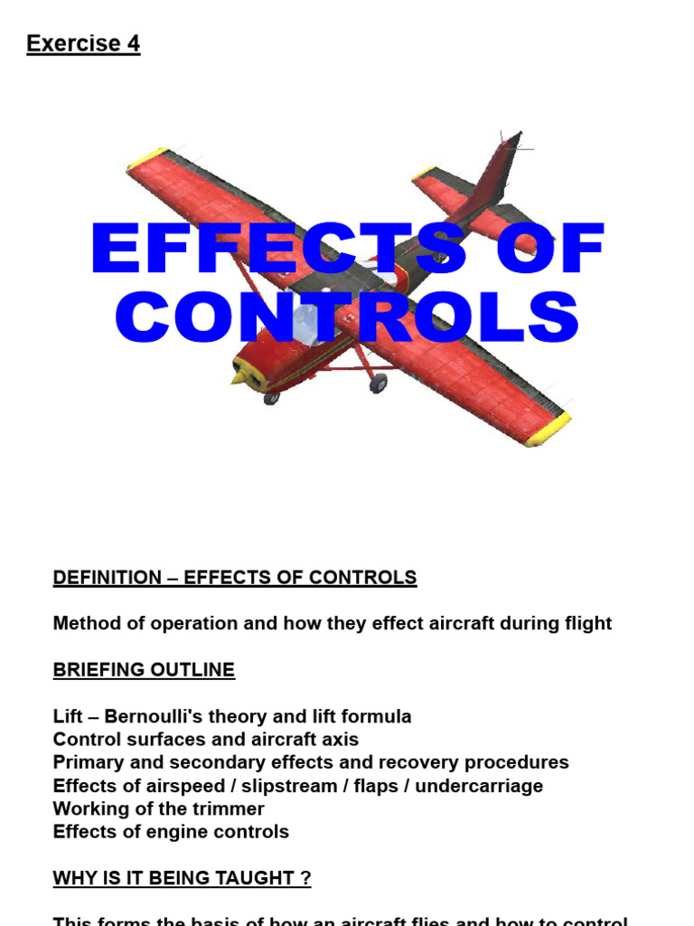 4 (Effects of Controls) | PDF | Flight Control Surfaces | Aileron