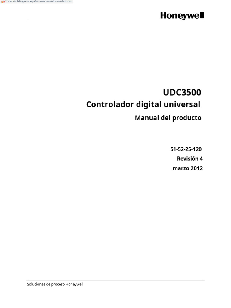 Honeywell UDC3500 Manual 1.en - Es | PDF | Descarga electrostática ...