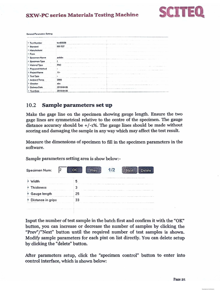 Manual Sciteq (25-50) | PDF
