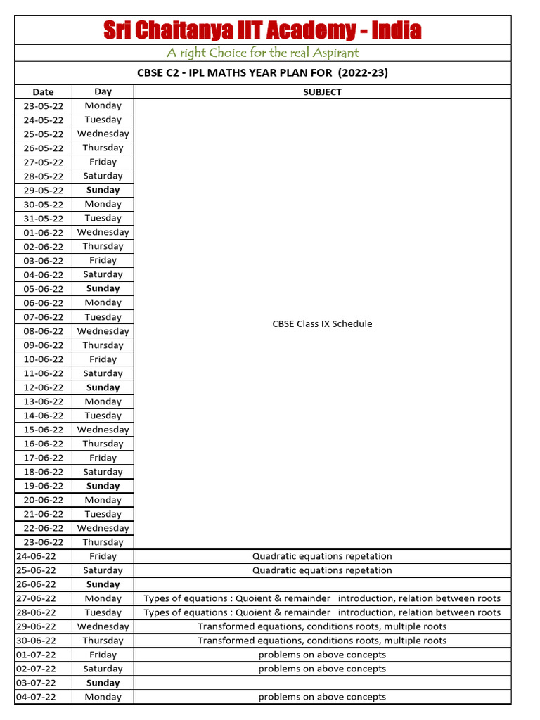 Mathematics C2-IPL Schedule ............. | PDF | Triangle | Triangle ...
