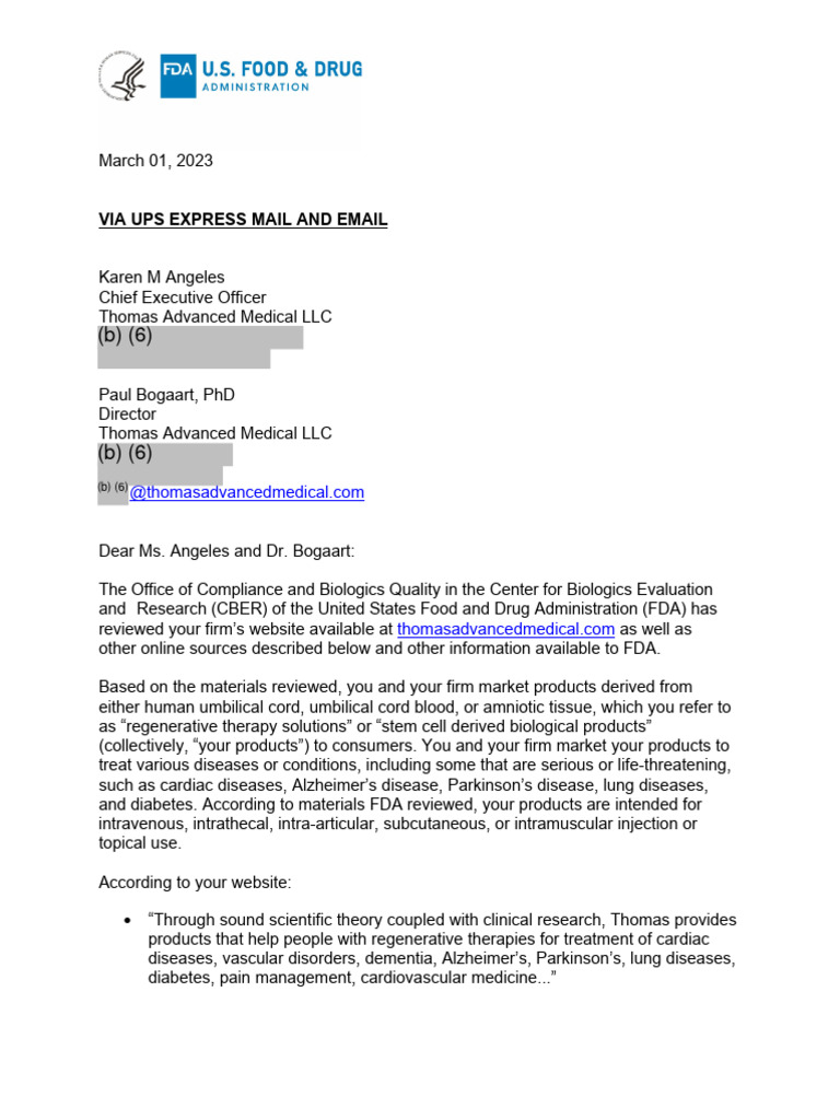 Thomas Advanced Medical, Thomas Advanced Medical Food and Drug ...