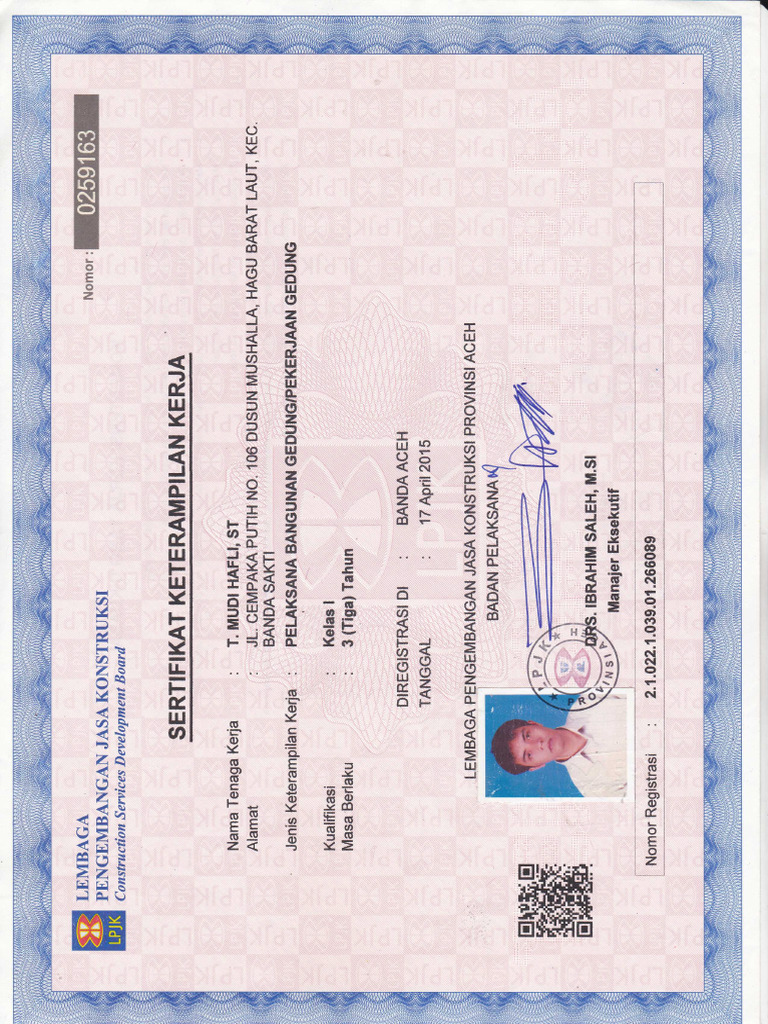 SKT Pelaksana Bangunan Gedung Pekerjaan Gedung (T. Mudi Hafli) | PDF