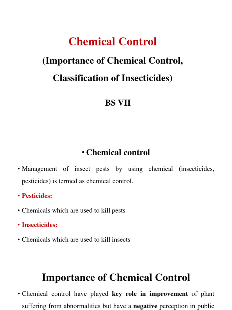 Chemical Control | PDF | Insecticide | Pesticide