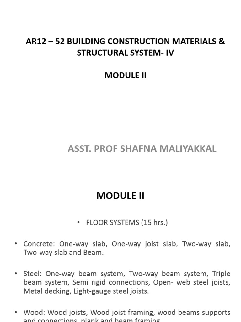 Module 2 | PDF | Beam (Structure) | Framing (Construction)
