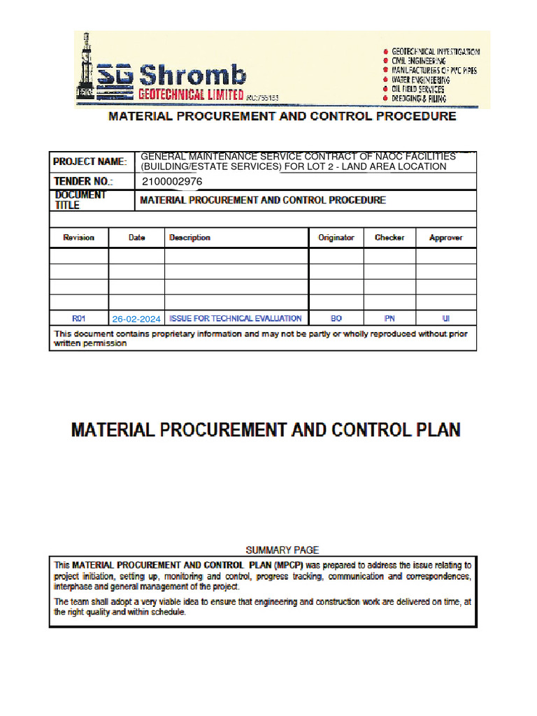 Procurement Plan | PDF | Procurement | Quality Assurance