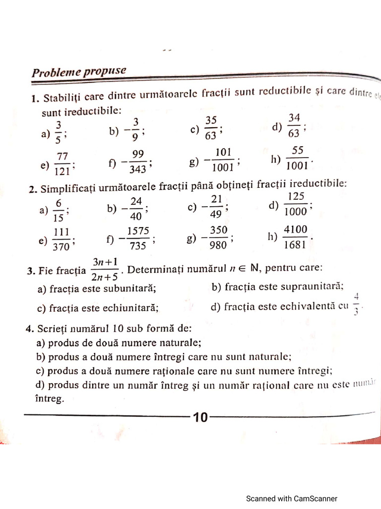 Probleme-Numere Rationale | PDF