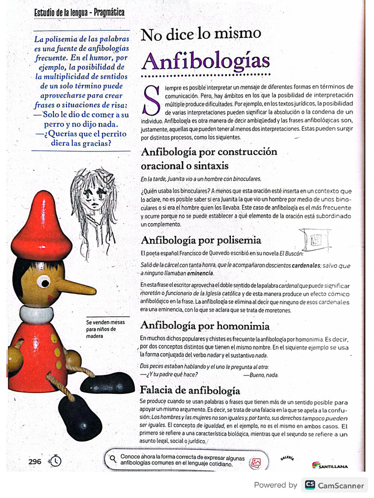 Anfibología. Sintáctica | PDF