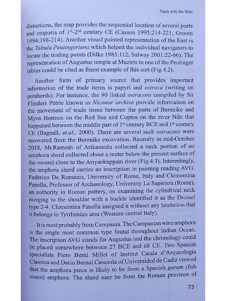 Arikamedu An Amphora Sherd With Painting | PDF