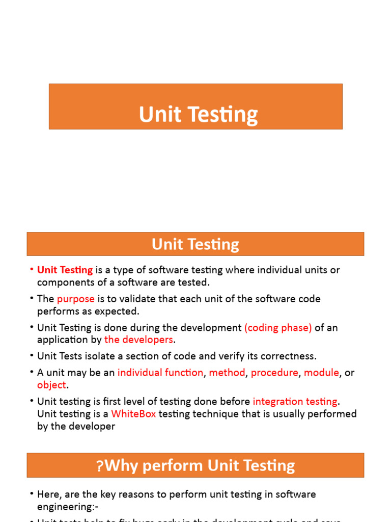 Ch5 2 Software Testing Pdf Software Testing Unit Testing