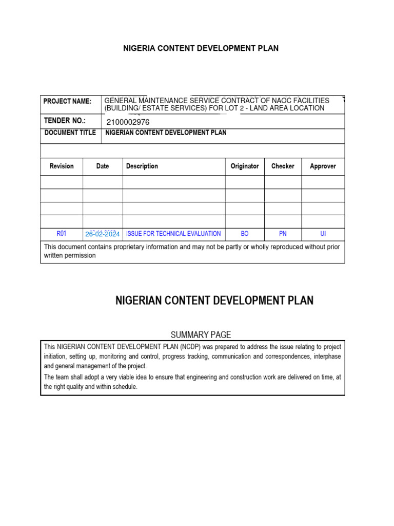 NCD Plan | PDF | Nigeria | Procurement