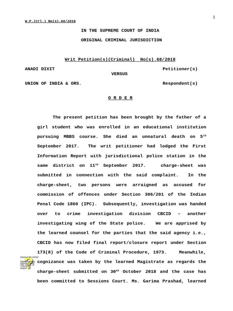 Further Investigation by CBI in Murder Case | PDF | Public Law | Justice