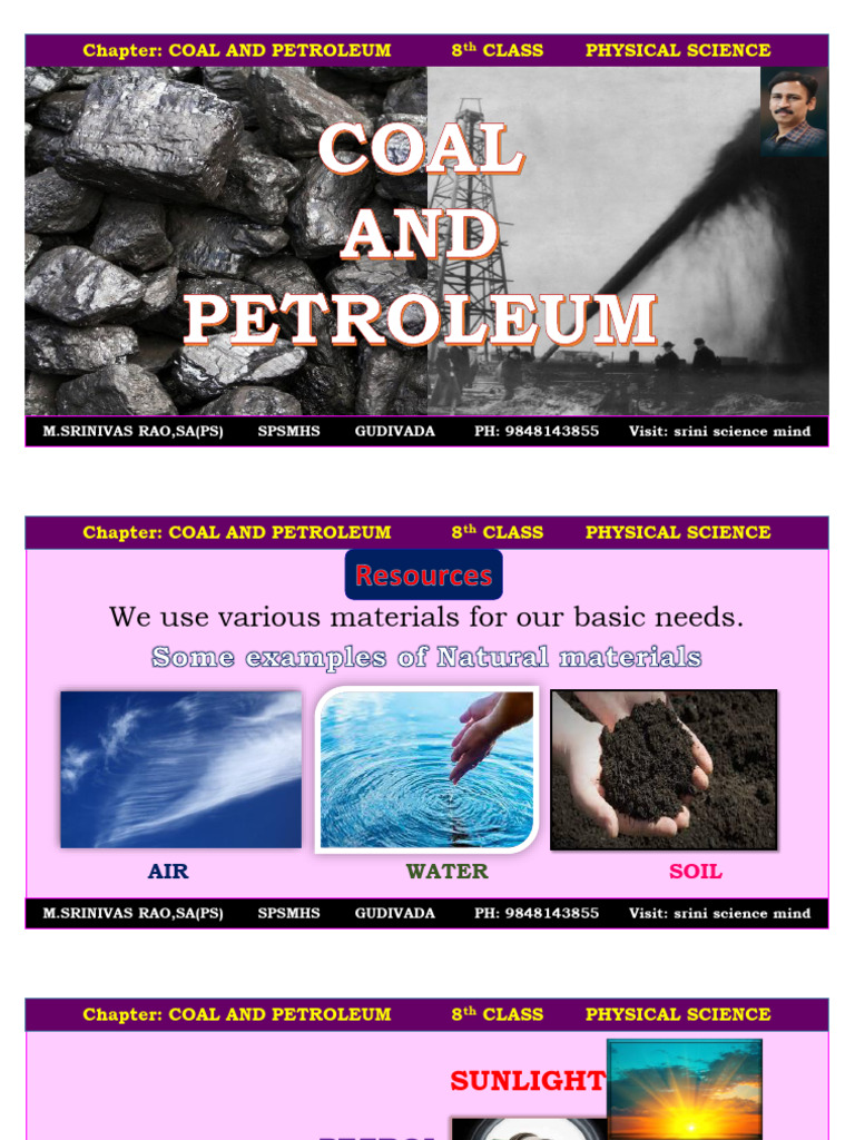 COAL AND PETROLEUM PPT 8th CLASS | PDF | Petroleum | Coal