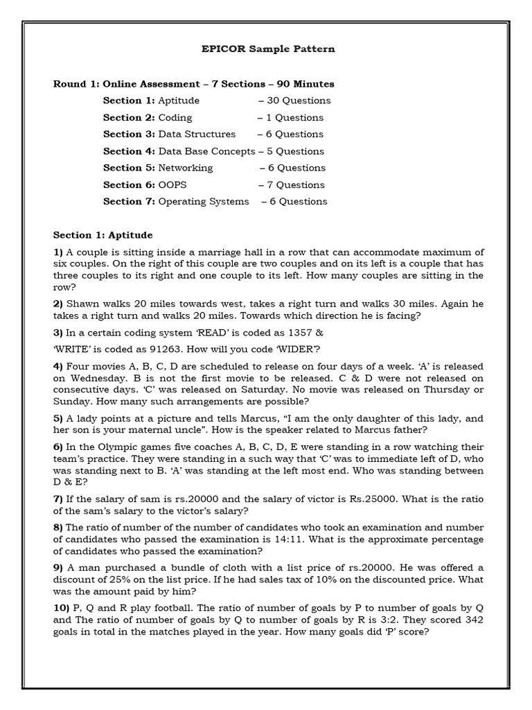 Sample EPICOR Practice Qs. | PDF | Data Management | Software Engineering