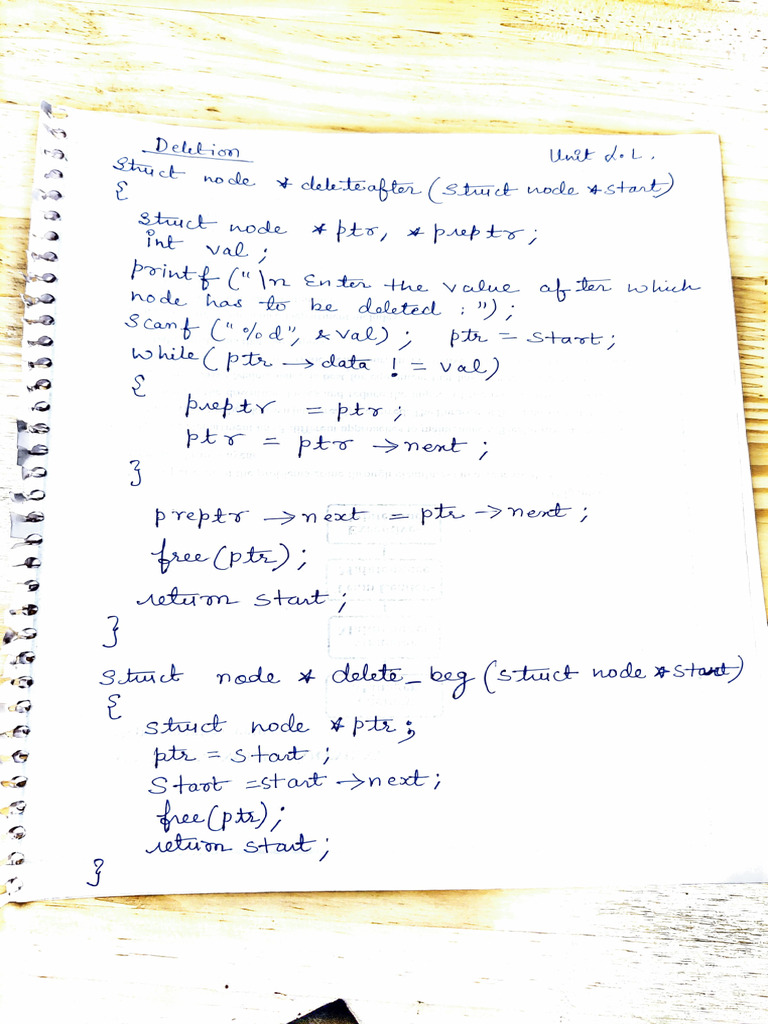 Code Structure for Node Deletion | PDF