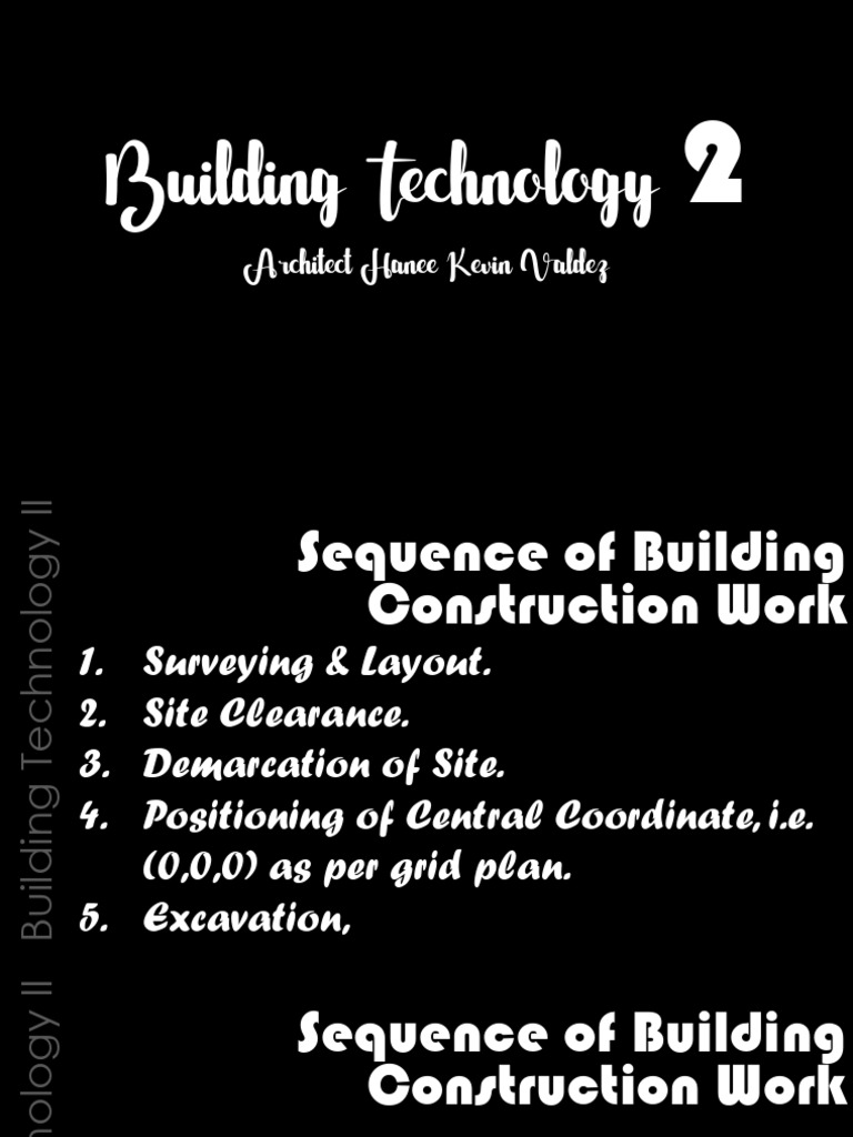 05 HKCV BT2 Sequence of Building Construction Work | PDF | Concrete ...